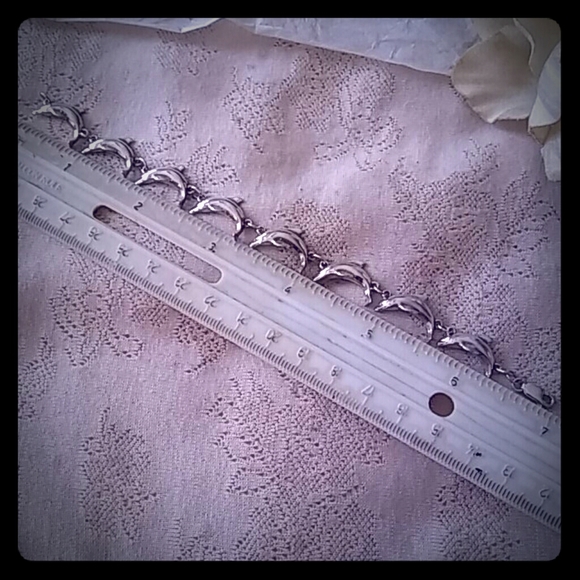 Vintage | Jewelry | Vintage Sterling Dolphin Link Bracelet | Poshmark